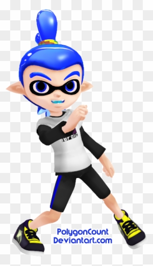 Inkling Boy Model By Polygoncount - Blue Inkling Boy Face - Free Transparent PNG Clipart Images ...