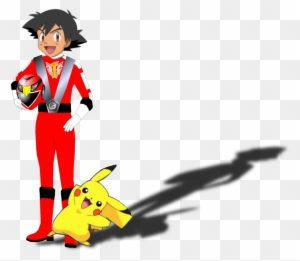 Ranger Red Ash Ketchum By Rangeranime - Ash Ketchum Power Ranger - Free ...