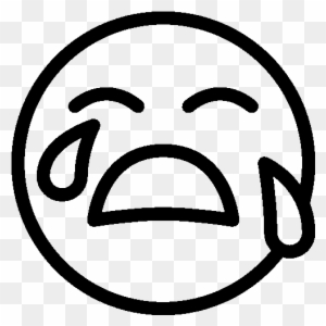 Pixel - Cry Face Emoji Black And White - Free Transparent PNG Clipart ...
