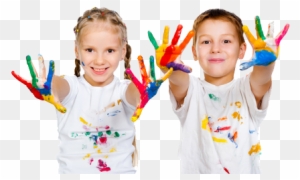 Educational Program - Kids With Paint - Free Transparent PNG Clipart ...