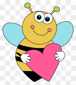 Bee Border Clip Art Cartoon Valentine - Cute Valentines Day Clipart ...