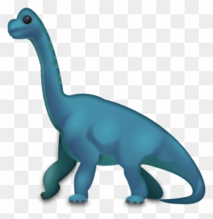 Brachiosaurus Clipart Past - Blue Dinosaur Emoji - Free Transparent PNG ...
