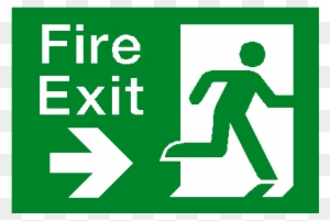 Fire Exit Signs Right - Free Transparent PNG Clipart Images Download