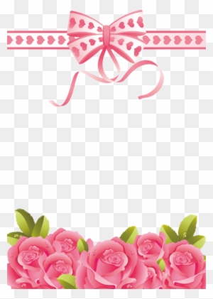 Cute Png Photo Frame With Pink Roses - Pink Roses Frame Png - Free ...