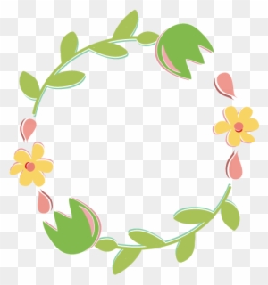 Spring Flower Wreath Clipart - Transparent Background Flower Clip Art ...