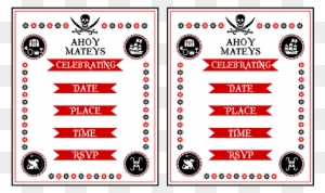 Download The Free Pirate Printables Here - Birthday - Free Transparent ...