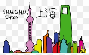 Shanghai Skyline By Blugoon - Shanghai Skyline Cartoon - Free ...