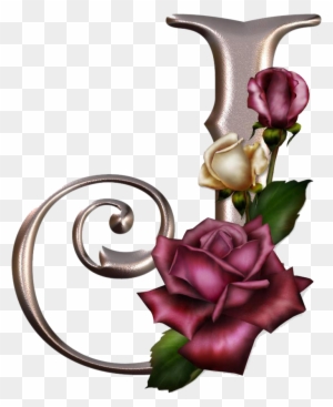 Alfabeto Con Rosas - Letter J With Rose - Free Transparent PNG Clipart ...