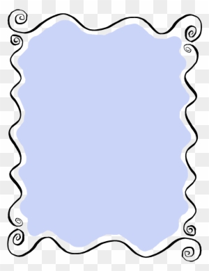 Label Frame Doodle Wavy Art Lines Printable Digital - Swirl Transparent ...