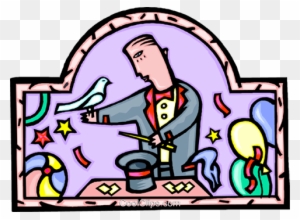 Magician With Props Royalty Free Vector Clip Art Illustration - Cartoon ...