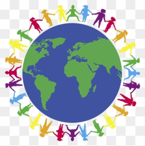 Stick People Holding Hands Around The World