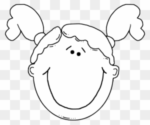 Outline, People, Kid, Girl, Young, Faces, Face - Girl Face Clip Art ...