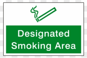 Designated Smoking Area Landscape Sign - Designated Smoking Area Sign ...