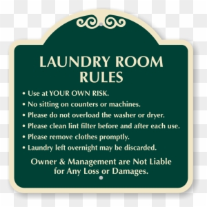 Laundry Room Rules Designer Sign - Keep Laundry Room Clean Sign - Free ...