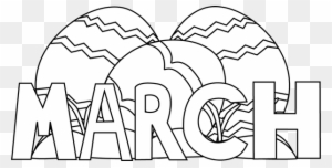 March Clip Art Black And White