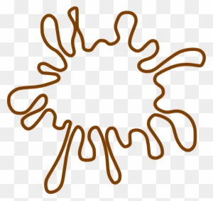 Ink Splash With Drops Brown Clip Art At Clker - Brown Paint Splatter ...