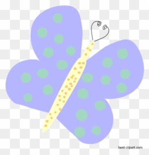 Lilac Butterfly With Polka Dots - Polka Dot - Free Transparent PNG ...