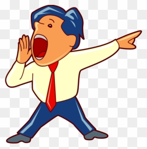 Shouting From Rooftop Clipart
