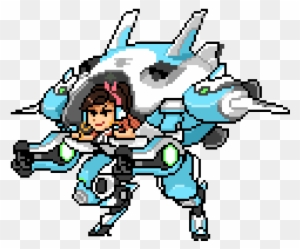 4 - Overwatch Dva Pixel Spray - Free Transparent PNG Clipart Images ...
