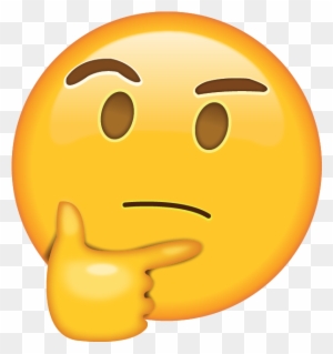 Hard Thinking Face - Emoji Thinking Face Png - Free Transparent PNG ...