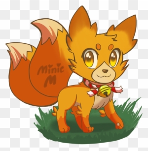 Aki The Two Tailed Fox By Miniemushroom - Cartoon - Free Transparent ...