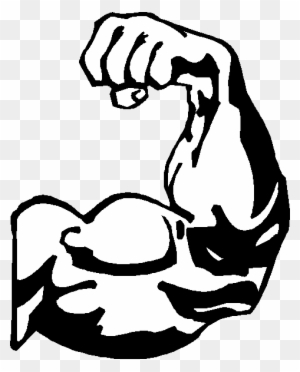 Emoji Muscle Biceps Arm - Muscle Emoji Black And White - Free ...