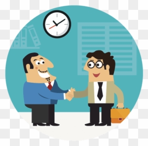 Cartoon Of Employer And Employee Shaking Hands - Employee And Employer ...