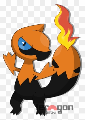 Fakemon Lizard By Fer-gon - Fire Snake Fakemon - Free Transparent PNG ...