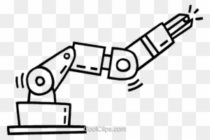 Robotic Arm Royalty Free Vector Clip Art Illustration - Robot Arm Line ...