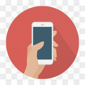 Smartphone Round Icon - Phone In Hand Icon - Free Transparent PNG ...
