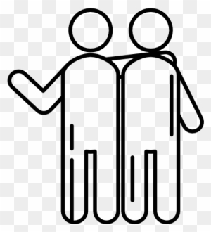 The Two Friends Logo Clipart