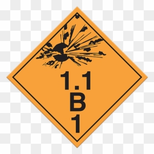 Class 1 Danger Sign Clip Art Free Vector - Class 1 Hazardous Materials ...