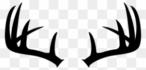 Young Deer Antler Silhouette