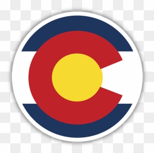 Colorado Flag Circle Bumper Sticker - Interstate Sign - Free ...