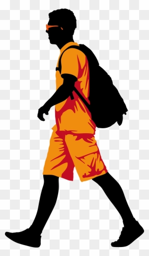 One Man Walking Vector - People Walk Icon Png - Full Size PNG Clipart ...