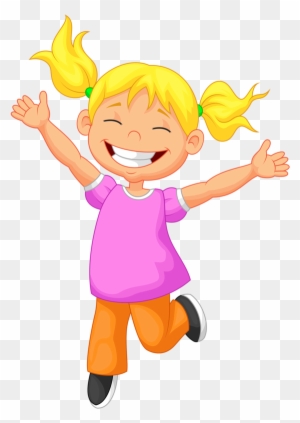 Jumping Happy Girl Clipart