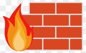 Wall Bricks Red Fire Flame Computer Firewa - Firewall Clipart - Free ...