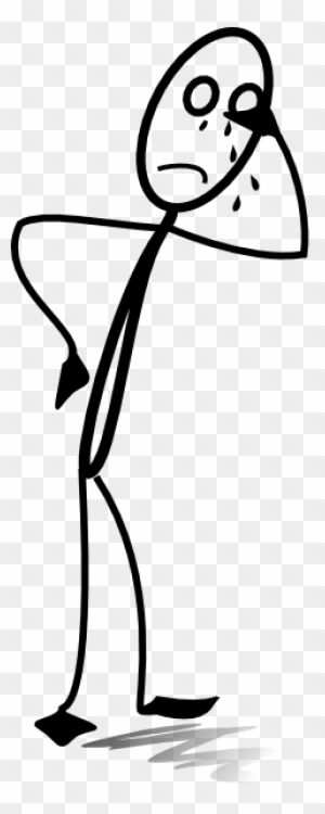 Happy Stick Figure Clipart - Sad Stickman - Free Transparent PNG ...