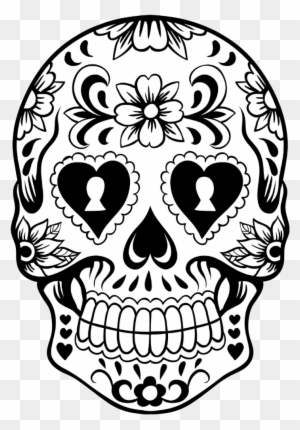 Sugar Skull Wreath - Day Of The Dead Skulls - Free Transparent PNG ...