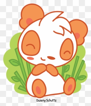 Orange Panda By Daieny - Orange Panda - Free Transparent PNG Clipart ...