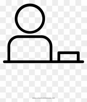 Receptionist Coloring Page - Drawing - Free Transparent PNG Clipart ...