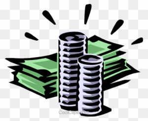 Dollar Bills And Coins Royalty Free Vector Clip Art - Bills And Coins ...