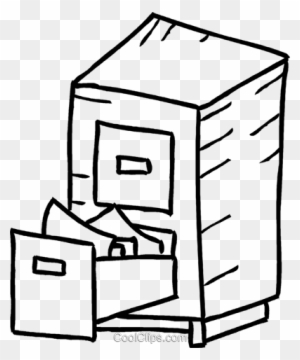 Filing Cabinet Royalty Free Vector Clip Art Illustration - Filing ...