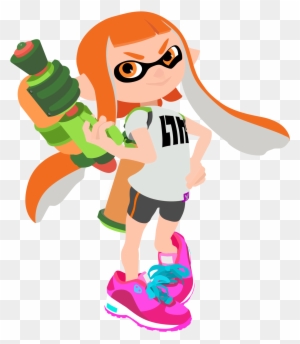 Inkling Girl - Splatoon Inkling Girl Blue - Full Size PNG Clipart ...