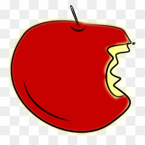 Clip Art Of A Bitten Apple Clipart Cartoon Pencil And - Apple Vector ...