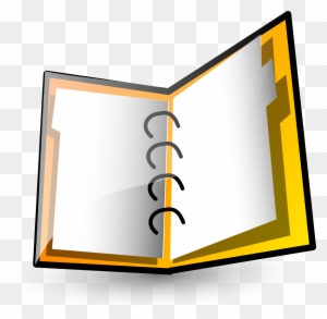 Book Notebook, Folder, Paper, Office, Open, School, - Binder Clip Art ...