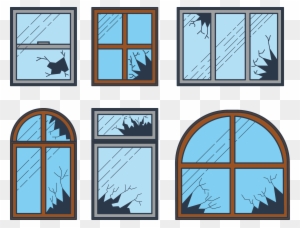 Shatter Broken Windows Theory Clip Art - Broken Window Clipart - Free ...