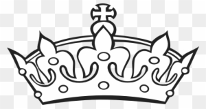 Crown Clipart Black And White Crown Outline White Clip - Three Point ...