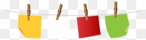 Sticky Notes Hanging On Rope Png Clip Art - Hanging Sticky Notes Png ...