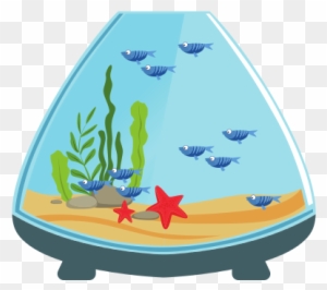 Ornamental Fishes In Aquarium Of Cone Shape - Fish - Free Transparent ...